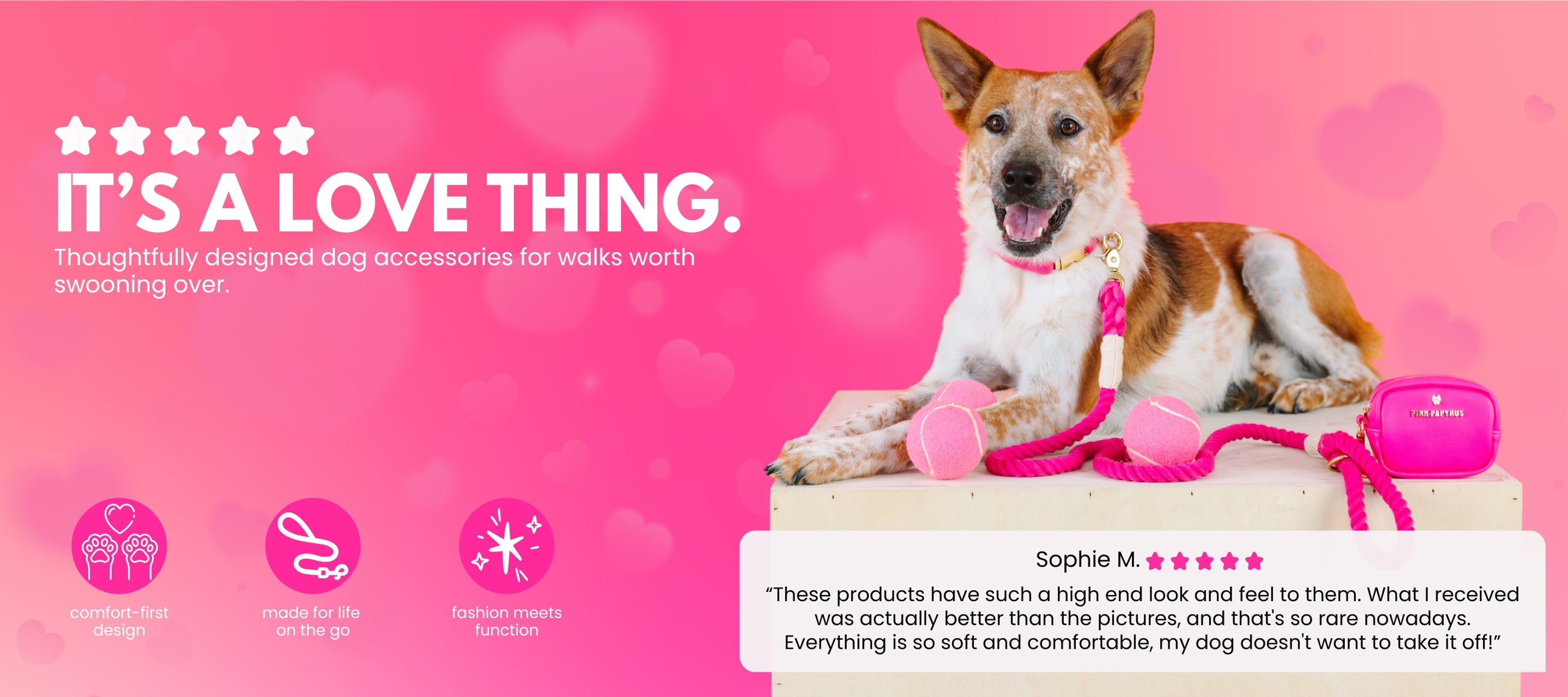 Pink Papyrus | Luxury Pet Accessories for Modern Dog Parents